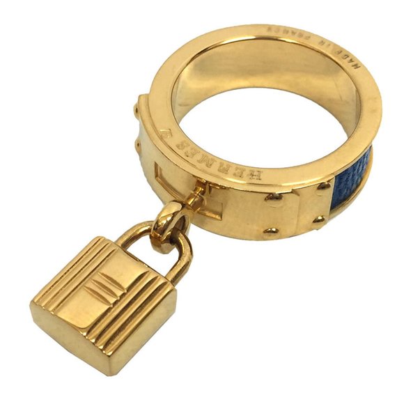 Hermes | Accessories | Hermes Kelly Cadena Scarf Muffler Ring Gold X ...